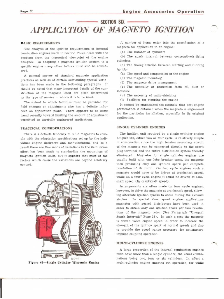 Application of Magneto Ignition (32-42) | PDF | Ignition System ...