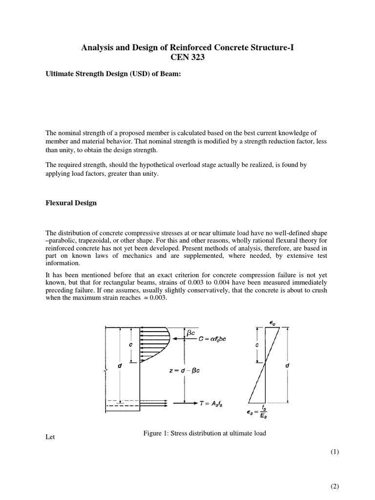 Ultimate Strength Design USD of Beam | PDF | Beam (Structure ...
