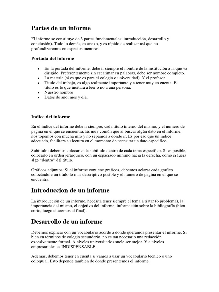 Como Hacer Un Informe | Bibliografía | Información