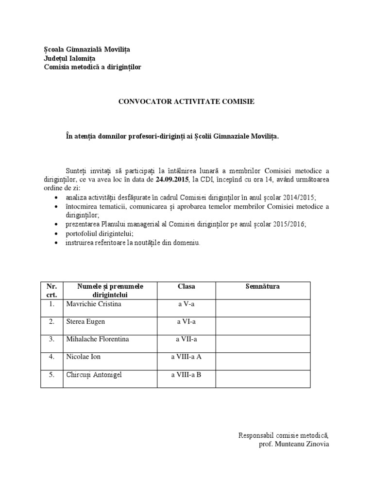 Convocator Diriginti | PDF