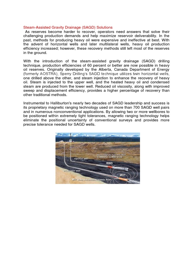 Steam-Assisted Gravity Drainage (SAGD) Solutions | PDF