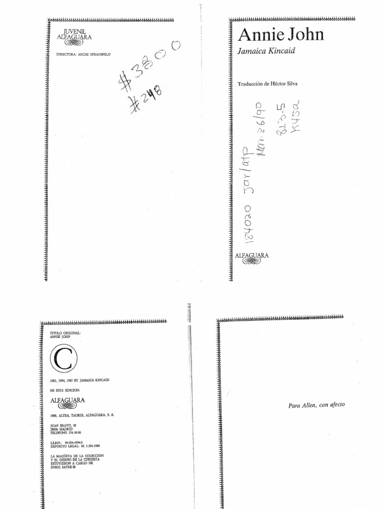 Annie John (Kincaid) (Español) | PDF