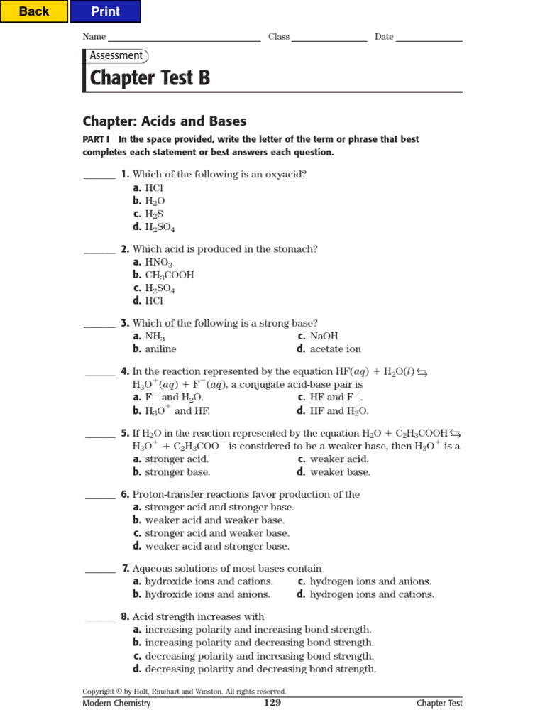 Acid Base Quiz MCQ Quiz Archives Acadpills