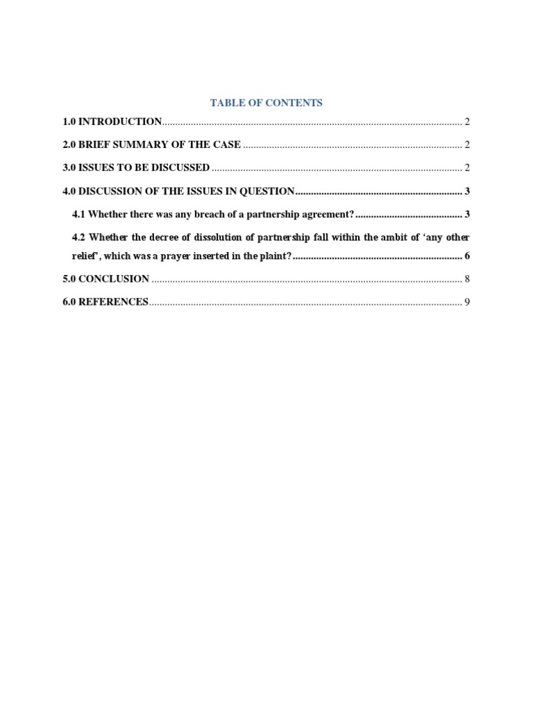 Legal Analysis of Partnership Dispute | PDF | Partnership | Lawsuit