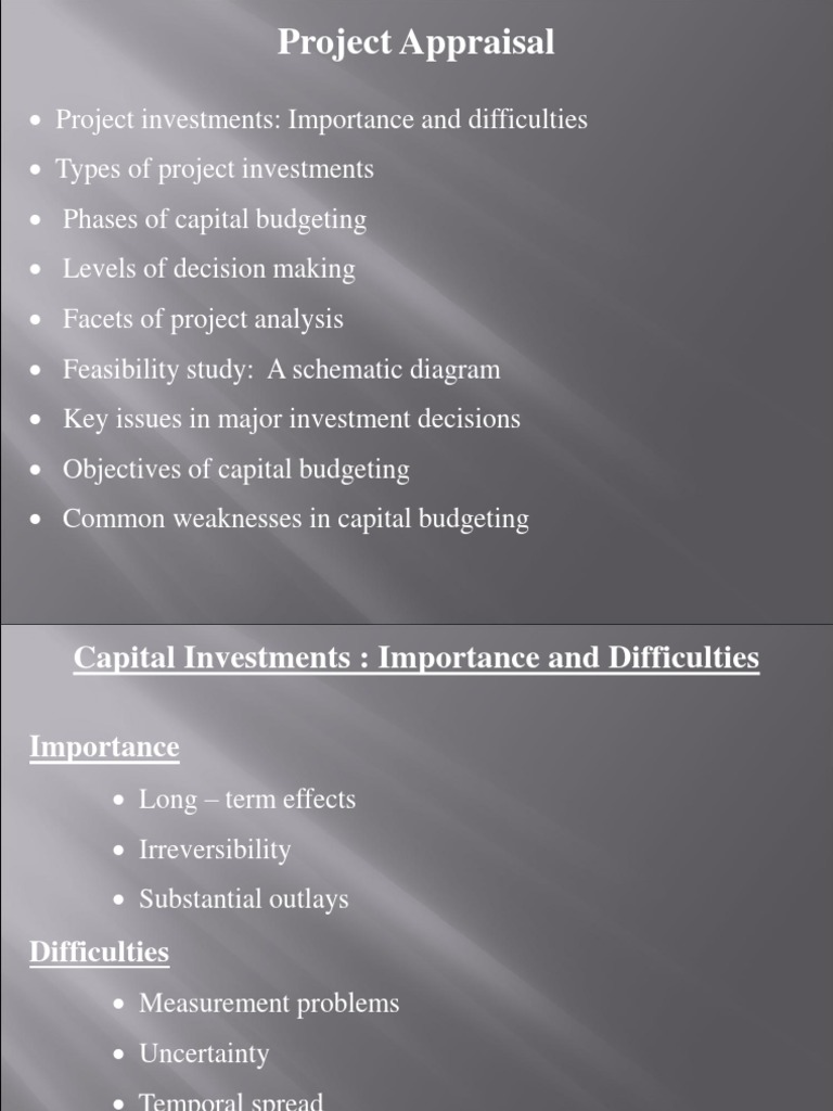 Project Investment Analysis and Challenges | PDF | Feasibility Study ...