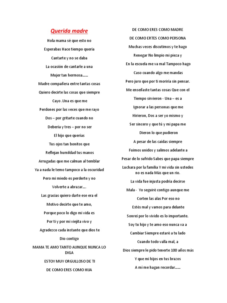 Querida Madre | PDF | Ocio