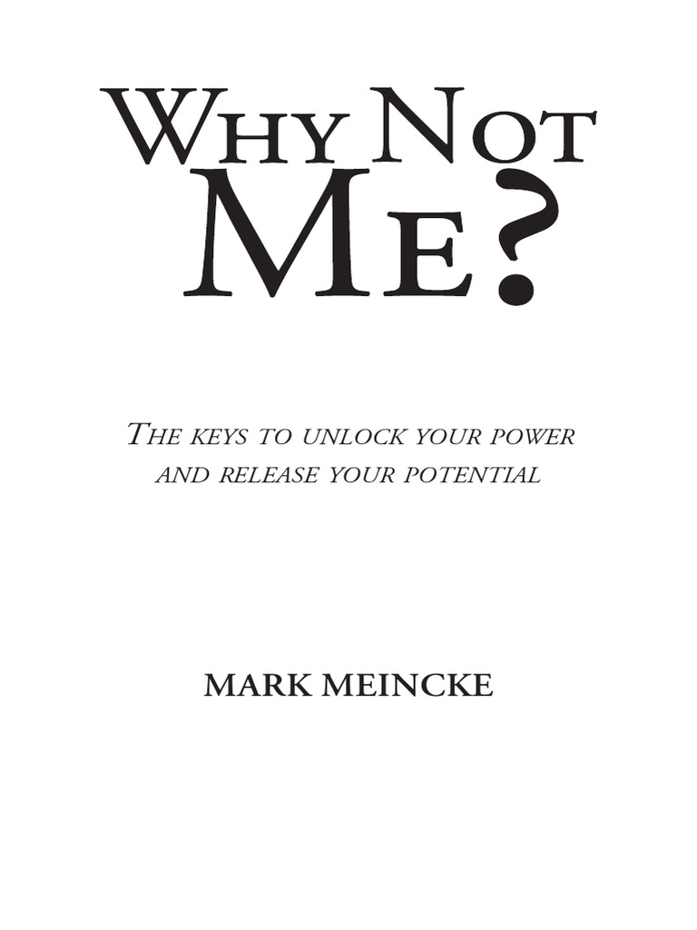 Why Not Me PDF | PDF | Harvest | Faith