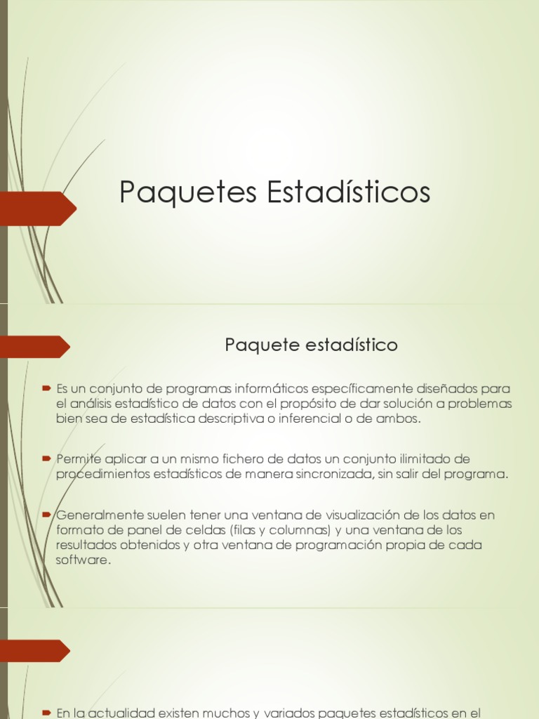 Paquetes Estadisticos | PDF | Spss | Estadísticas