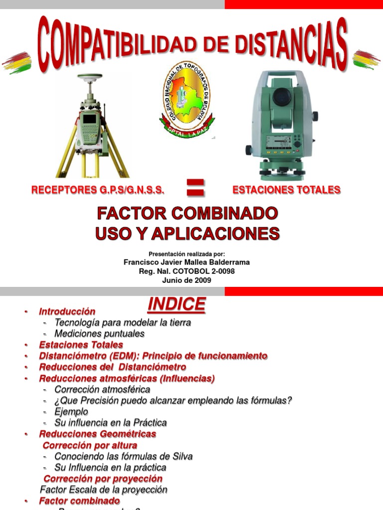 Presentación" Compatibilidad de Distancias" FACTOR COMBINADO Uso y Aplicaciones | PDF ...