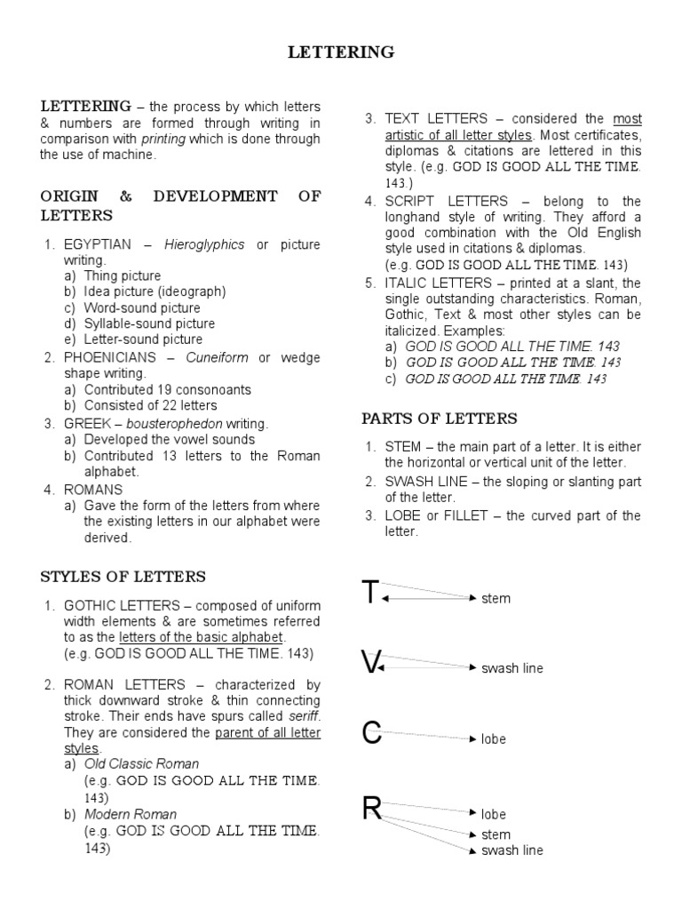 D) Lettering | PDF | Writing | Encodings