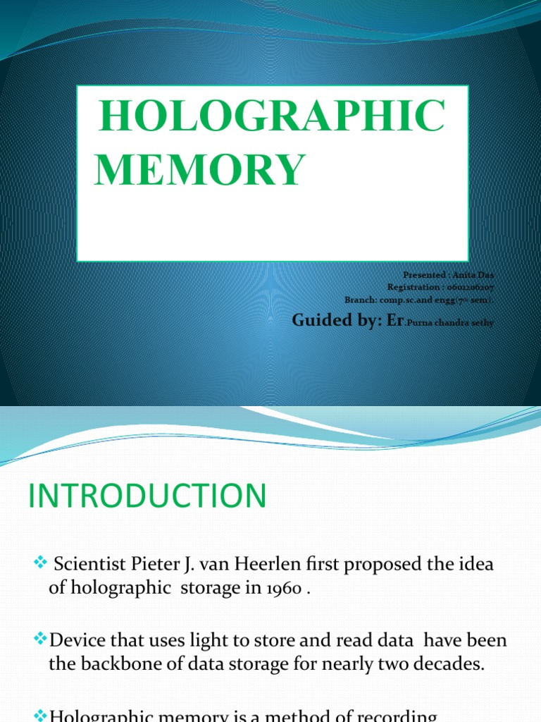 Holographic Memory: Guided By: Er | PDF | Holography | Computer Data Storage