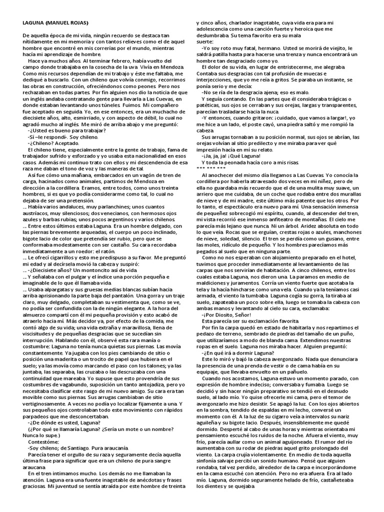 Cuento Laguna Pdf Cuentos Naturaleza