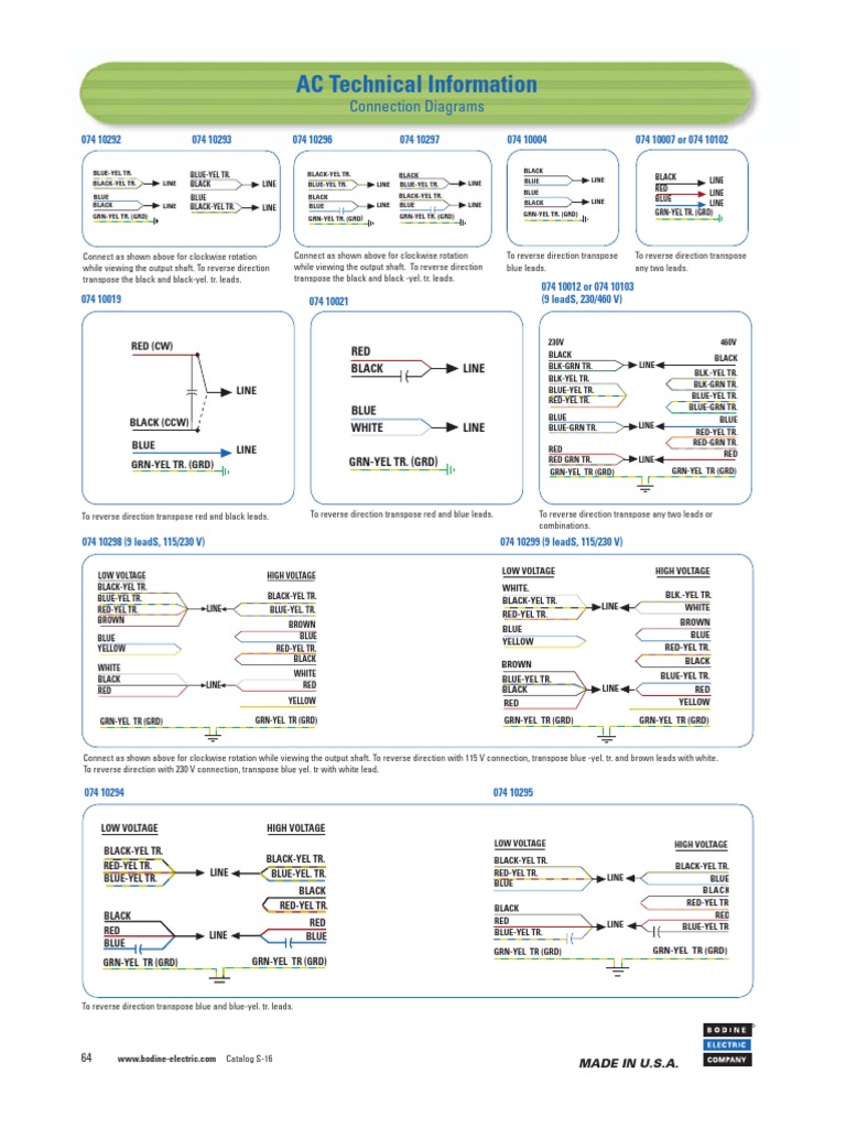 AC Technical Information: Connection Diagrams | PDF | Electrical ...