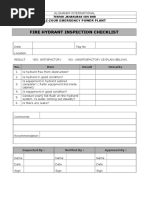 Fire Hydrant Monthly Inspection Checklist | PDF