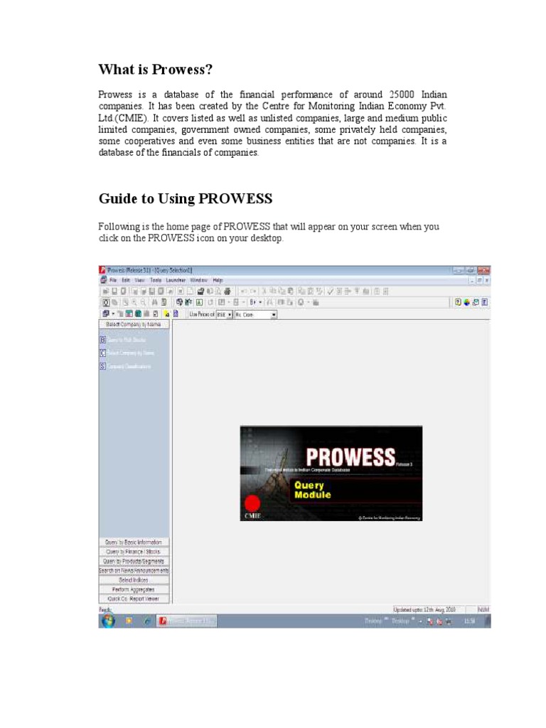 Prowess Example) | Chart | Databases