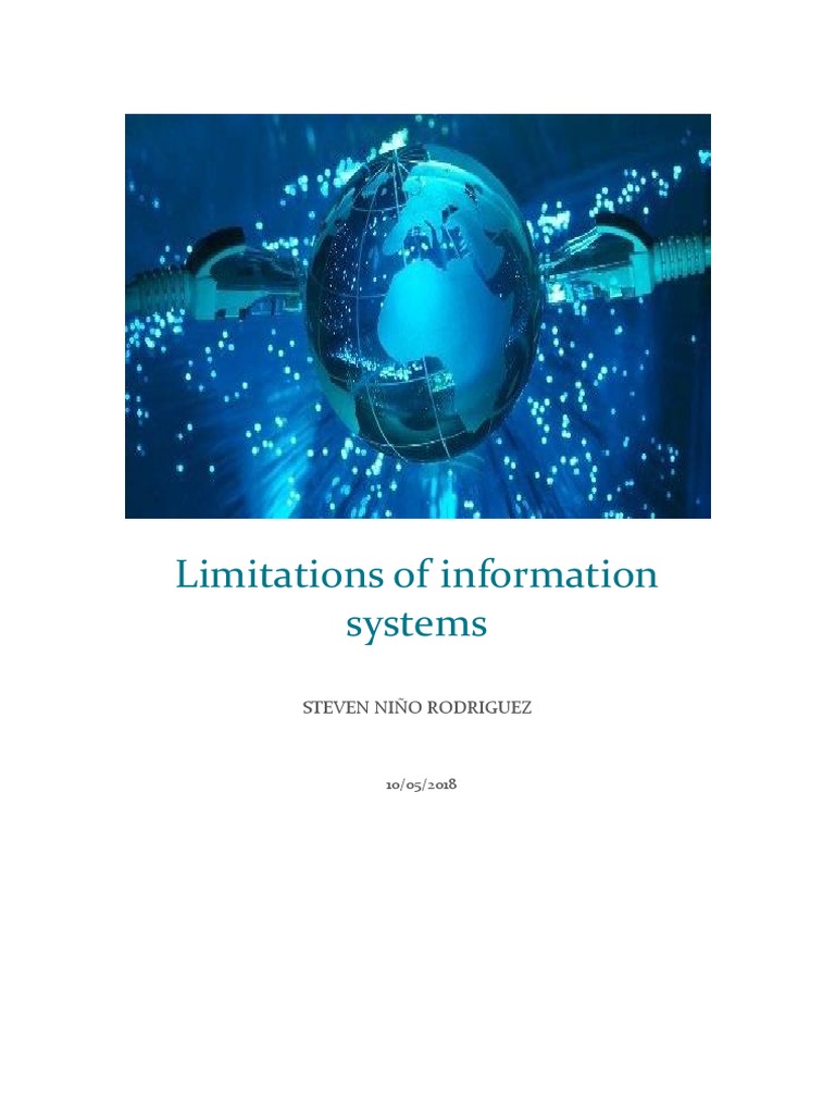 Limitations of Information Systems | PDF | Management Information ...