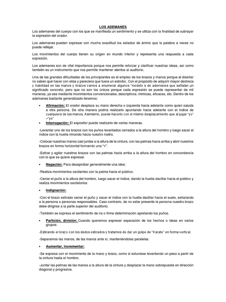 Los Ademanes | PDF | Comportamiento | Motivación
