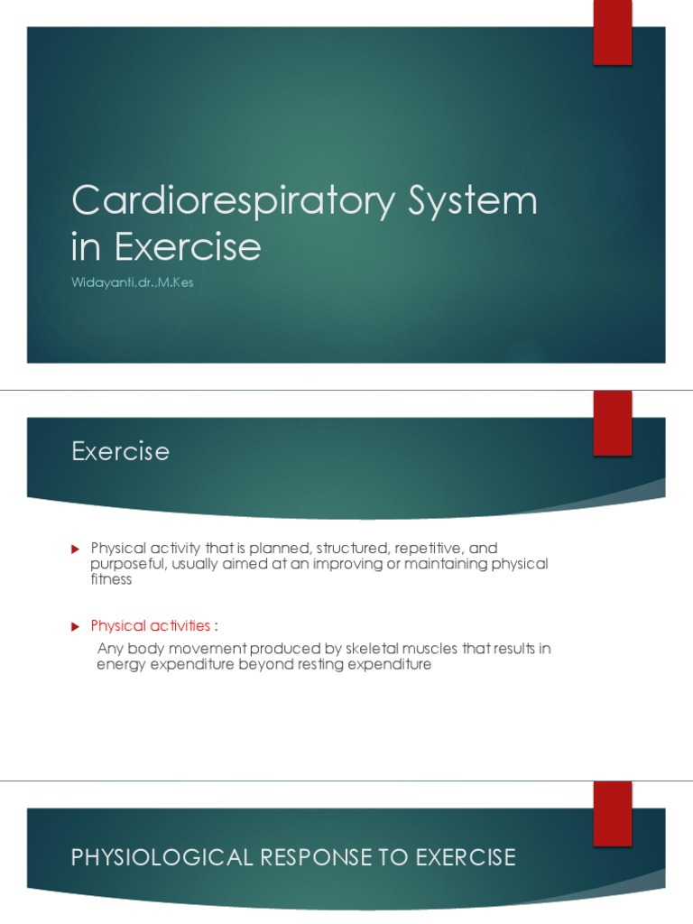 Cardiorespiratory System in Exercise: Widayanti, dr.,M.Kes | PDF ...
