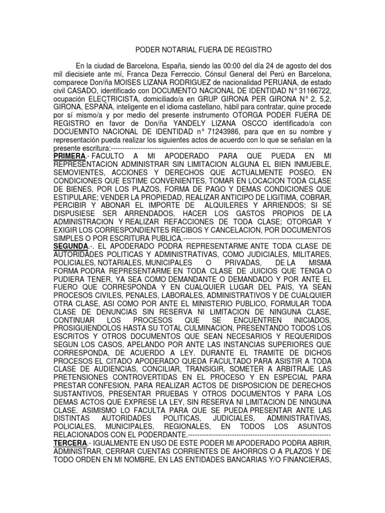 Modelo - Poder Amplio y General | PDF