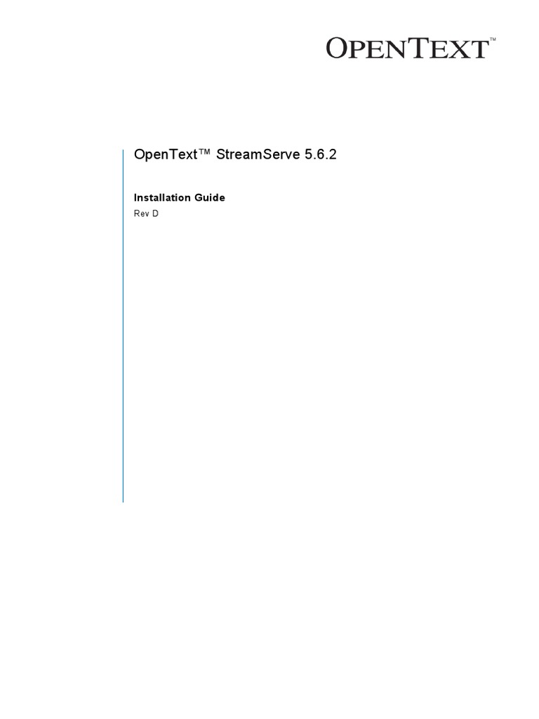OpenText StreamServe 5.6.2 Installation Guide | PDF | Databases | World Wide Web