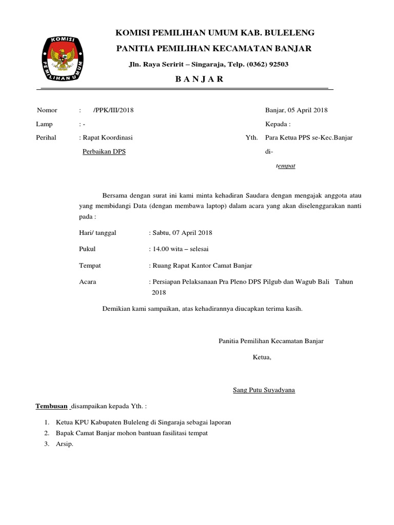 Surat Kpu Ok | PDF