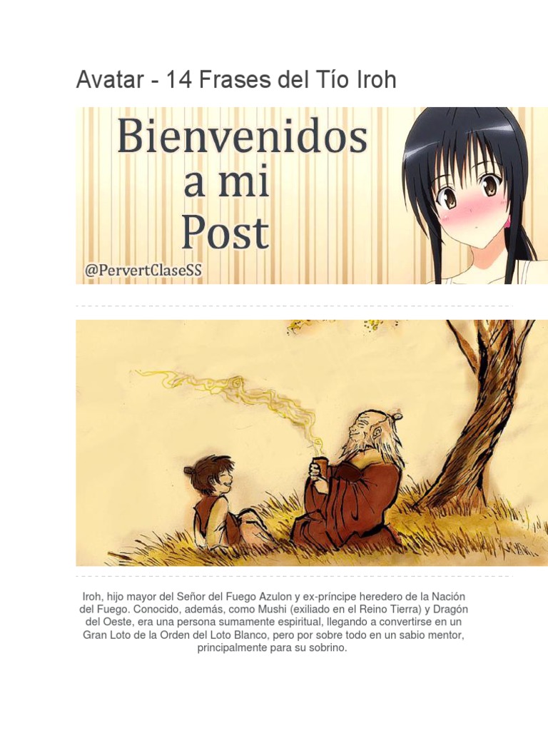 15 Frases Del Tio Iroh | PDF | Amor