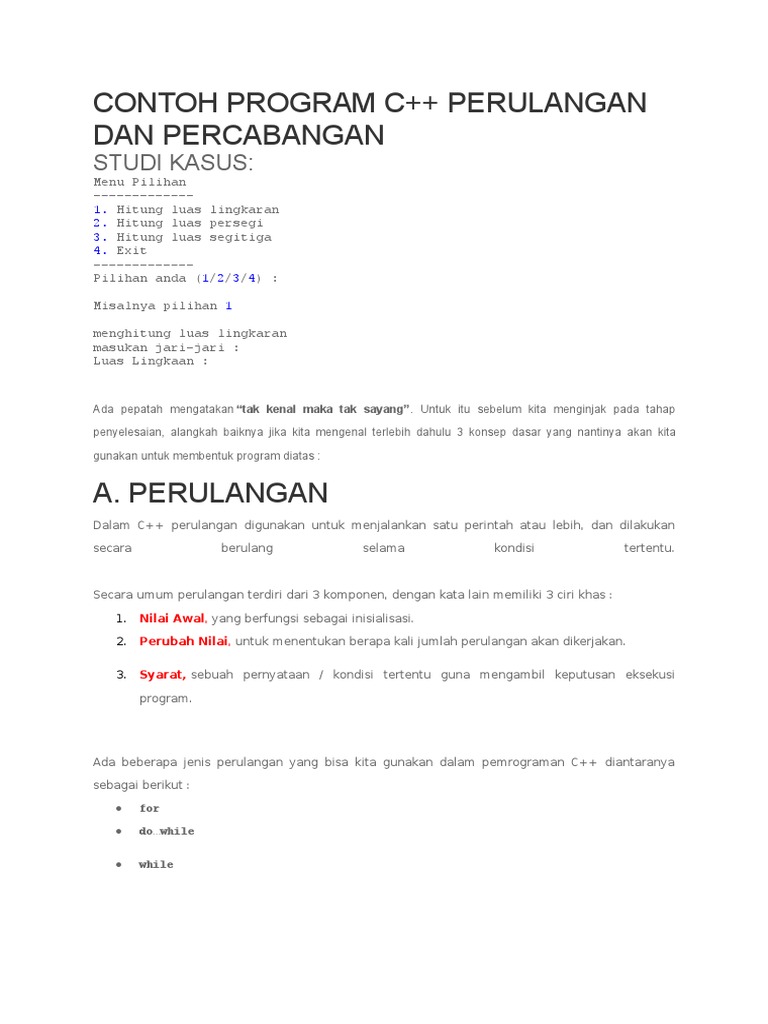 Contoh Program C | PDF