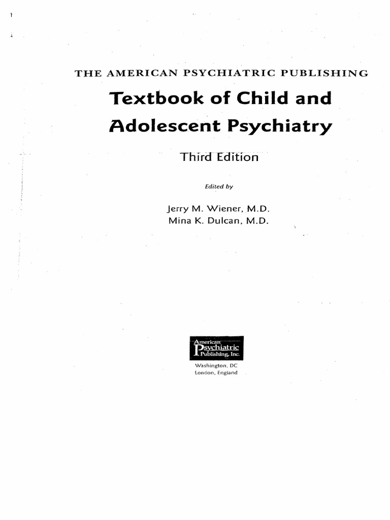 Textbook of Child and Adolescent Psychiatry | PDF | Daubert Standard ...