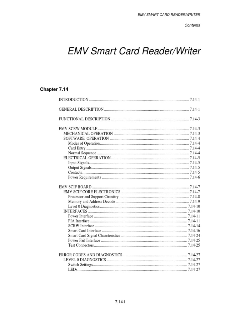 EMV Smart Card Reader | PDF | Emv | Smart Card EMV Smart Card Reader | PDF | Emv | Smart Card
