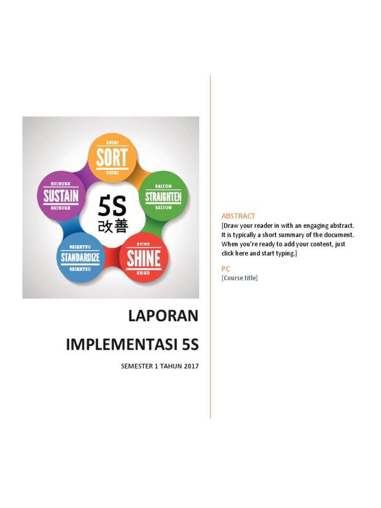 Laporan Implementasi 5S: Semester 1 Tahun 2017 | PDF