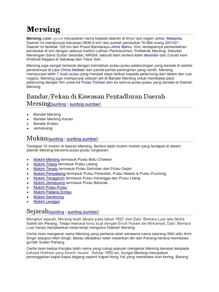MERSING | PDF