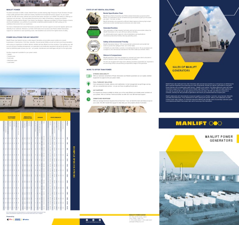 2017 07 11 Manlift Power Brochure PDF | PDF | Diesel Engine | Electric ...