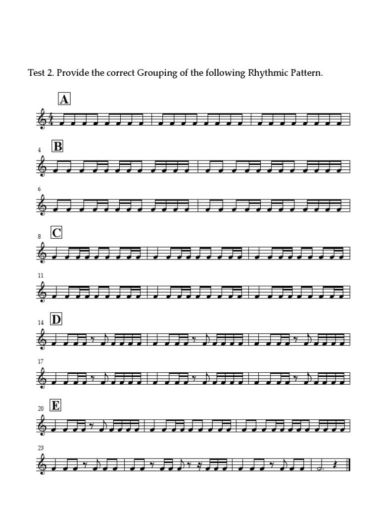 Test 2 Material Rhythmic Pattern | PDF