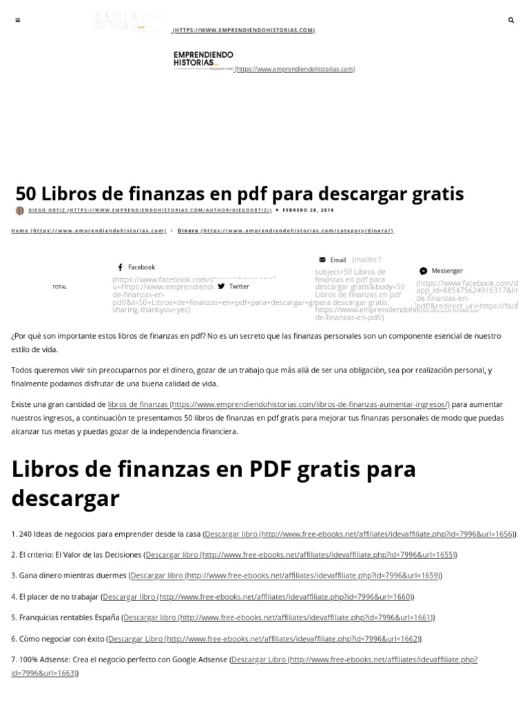 50 Libros De Finanzas En Pdf Para Descargar Gratis Pdf Business