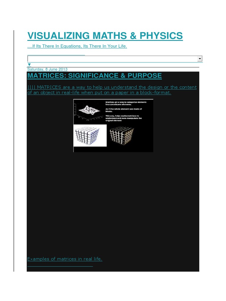 Visualizing Maths | PDF | Matrix (Mathematics) | Functions And Mappings