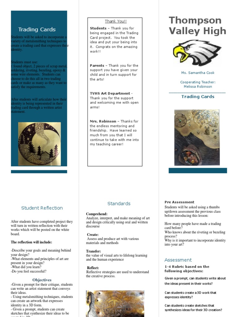 Trading Card Brochure Final | PDF | Design | Pedagogy