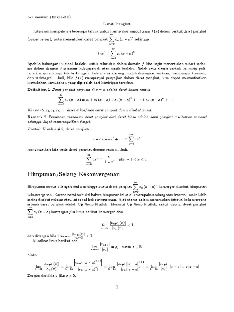 Deret Pangkat PDF | PDF