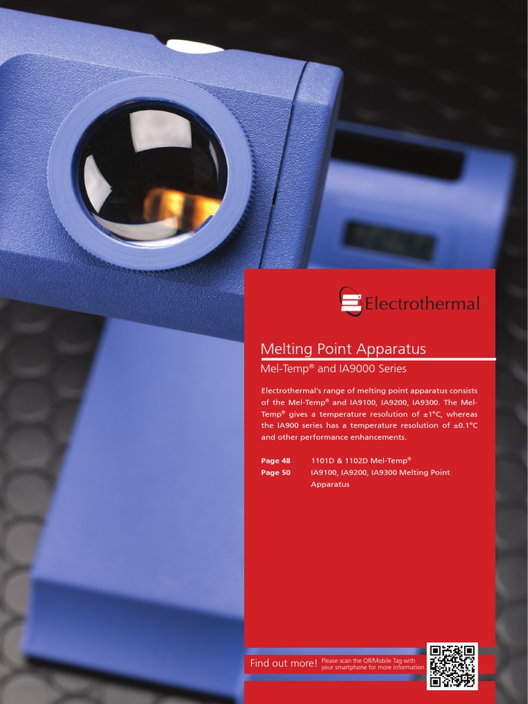 Melting Point Apparatus: Mel-Temp and IA9000 Series | PDF | Melting ...