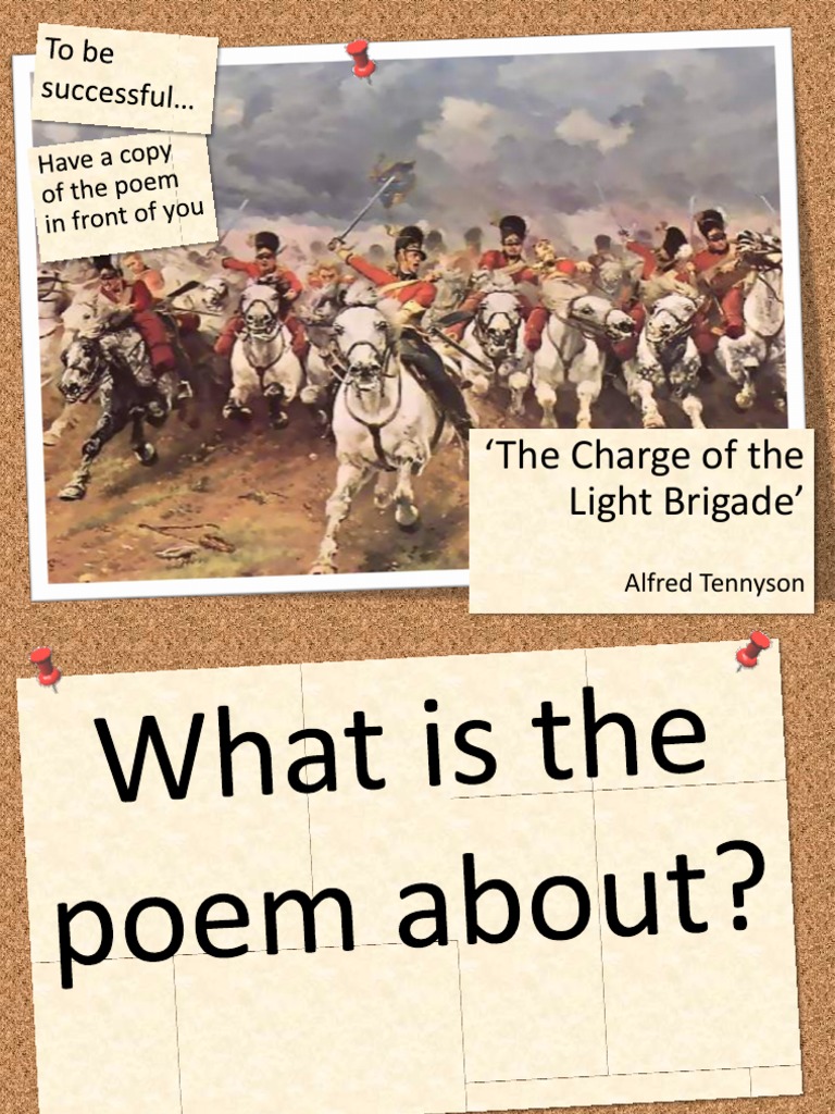 The Charge of The Light Brigade': Alfred Tennyson | PDF | Poetry | Military
