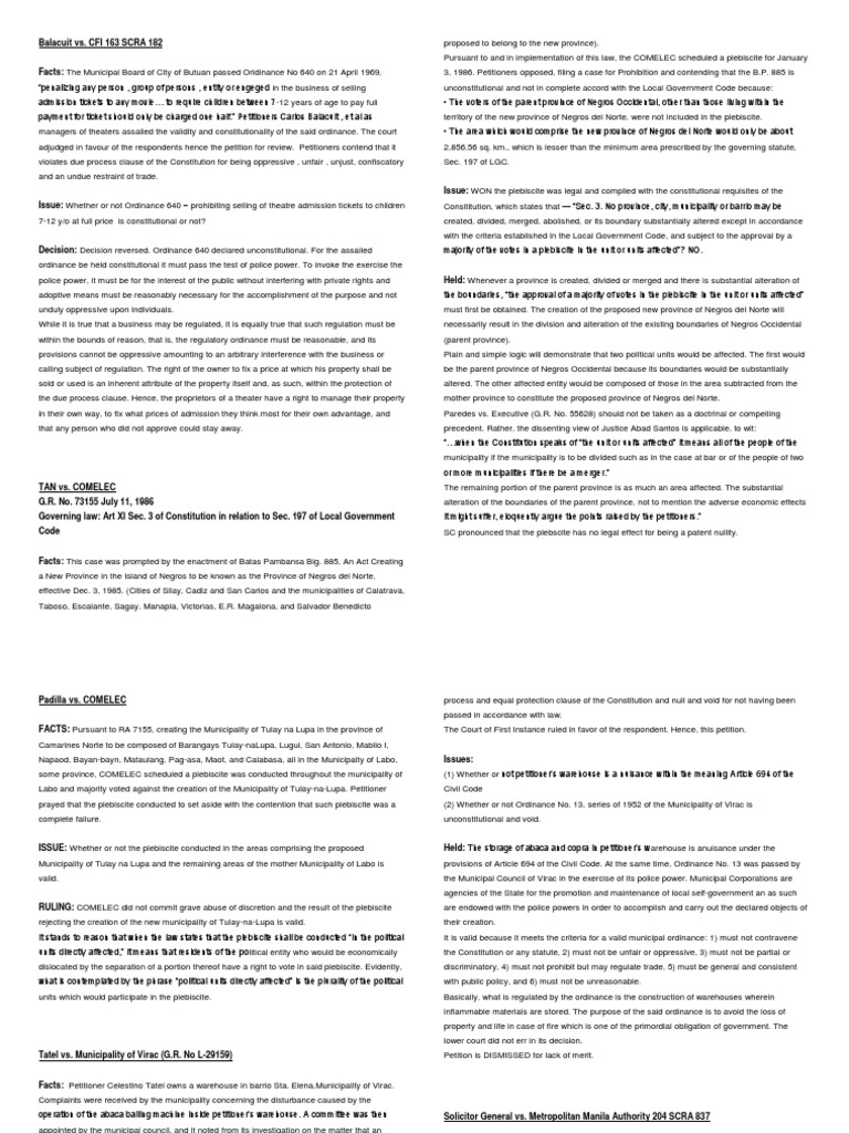 Pubcorp Week 1 Digested Cases | PDF | Local Ordinance | Eminent Domain