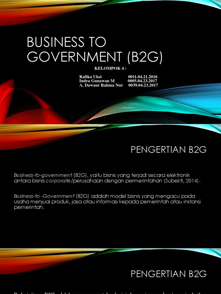 Business To Government (B2G) | PDF