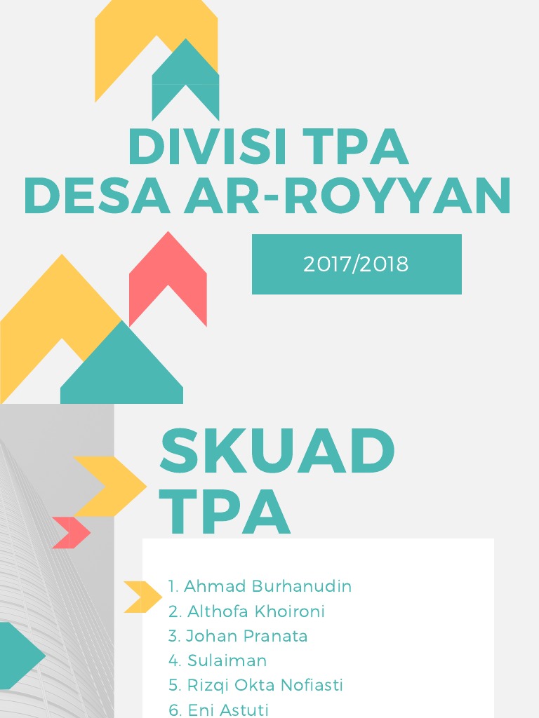Program Kerja Divisi Tpa 2017-2018 | PDF