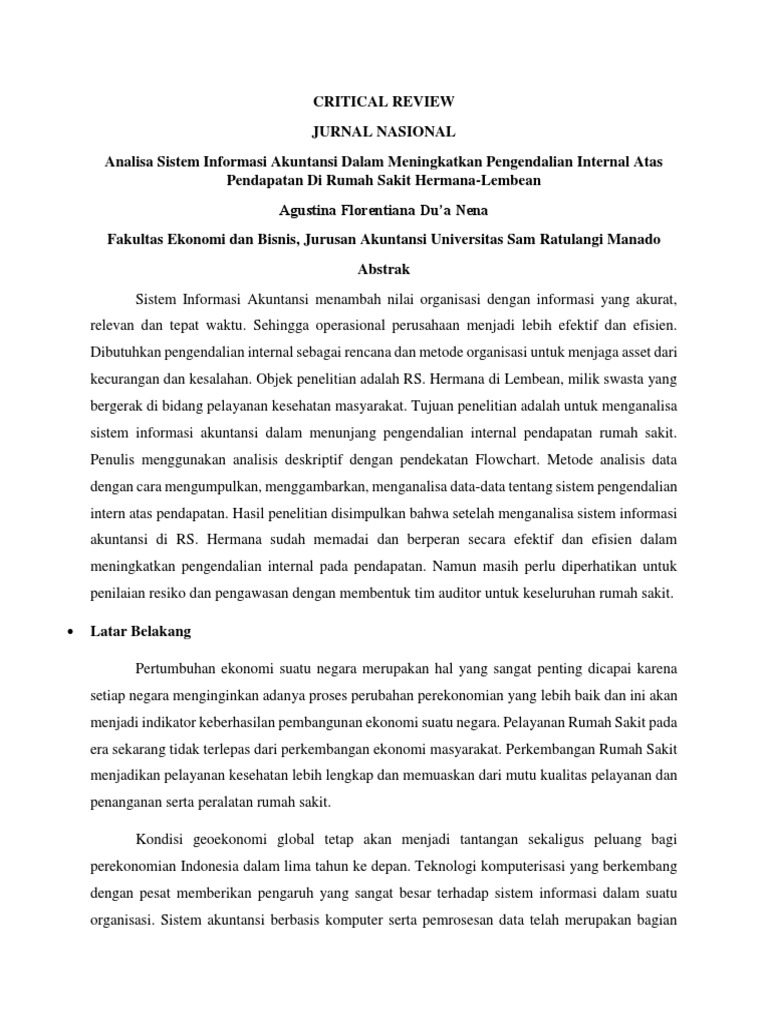 CRITICAL REVIEW Sia N 4 | PDF