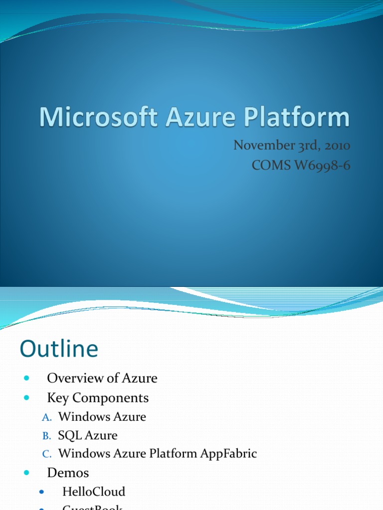 Azure | PDF | Microsoft Azure | Microsoft Visual Studio