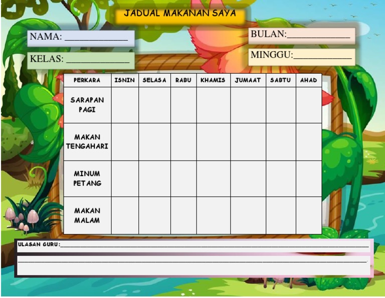 Jadual Makanan Saya | PDF