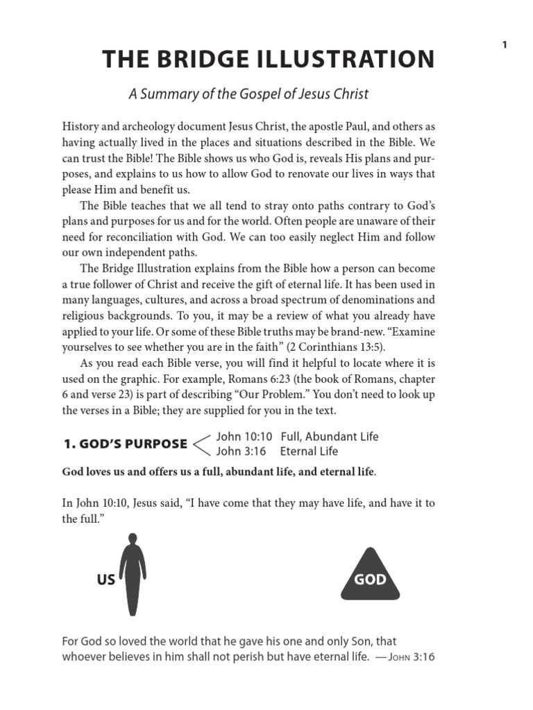 The Bridge Illustration: A Summary Of The Gospel Of Jesus Christ ...