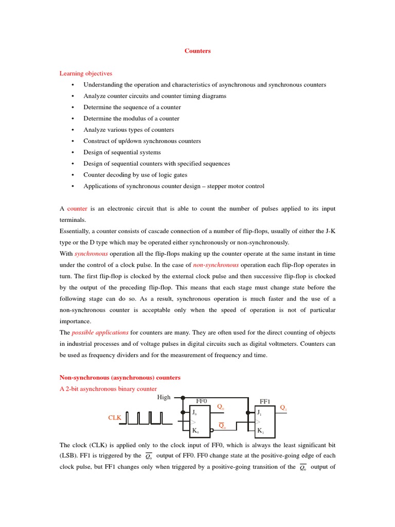 Counters | PDF | Electronic Design | Electrical Circuits