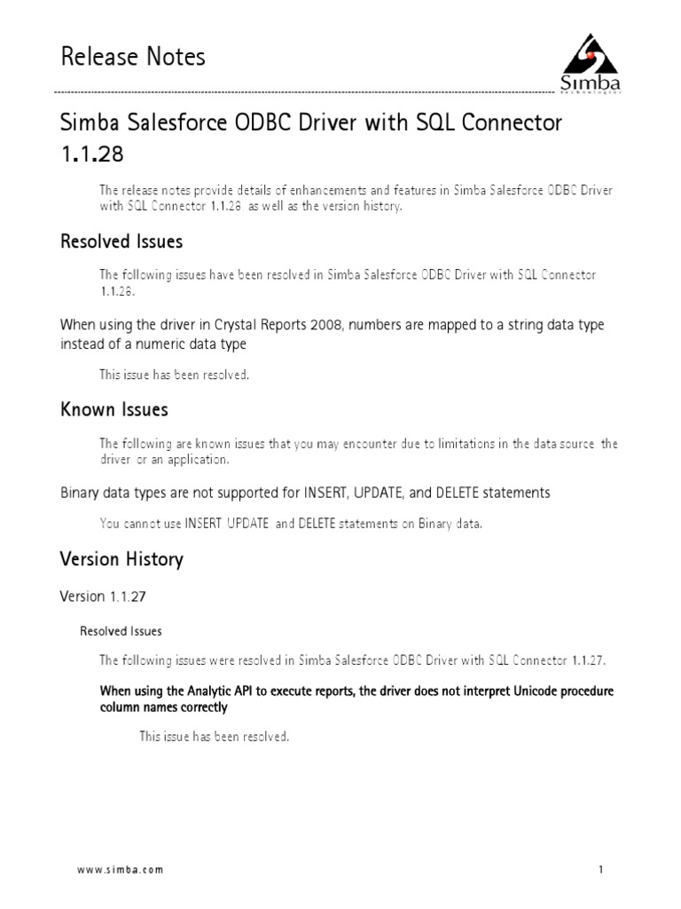 Release Notes Simba | PDF | Device Driver | Windows Registry