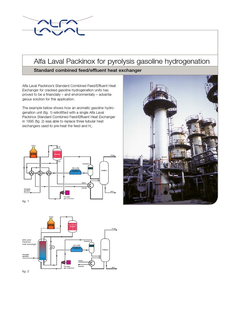 Packinox Pyrolysis Gasoline Hydrogenation | PDF | Heat Exchanger ...