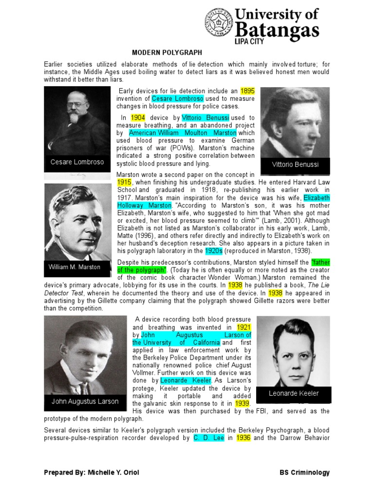 Evolution of the Modern Polygraph | PDF | Polygraph